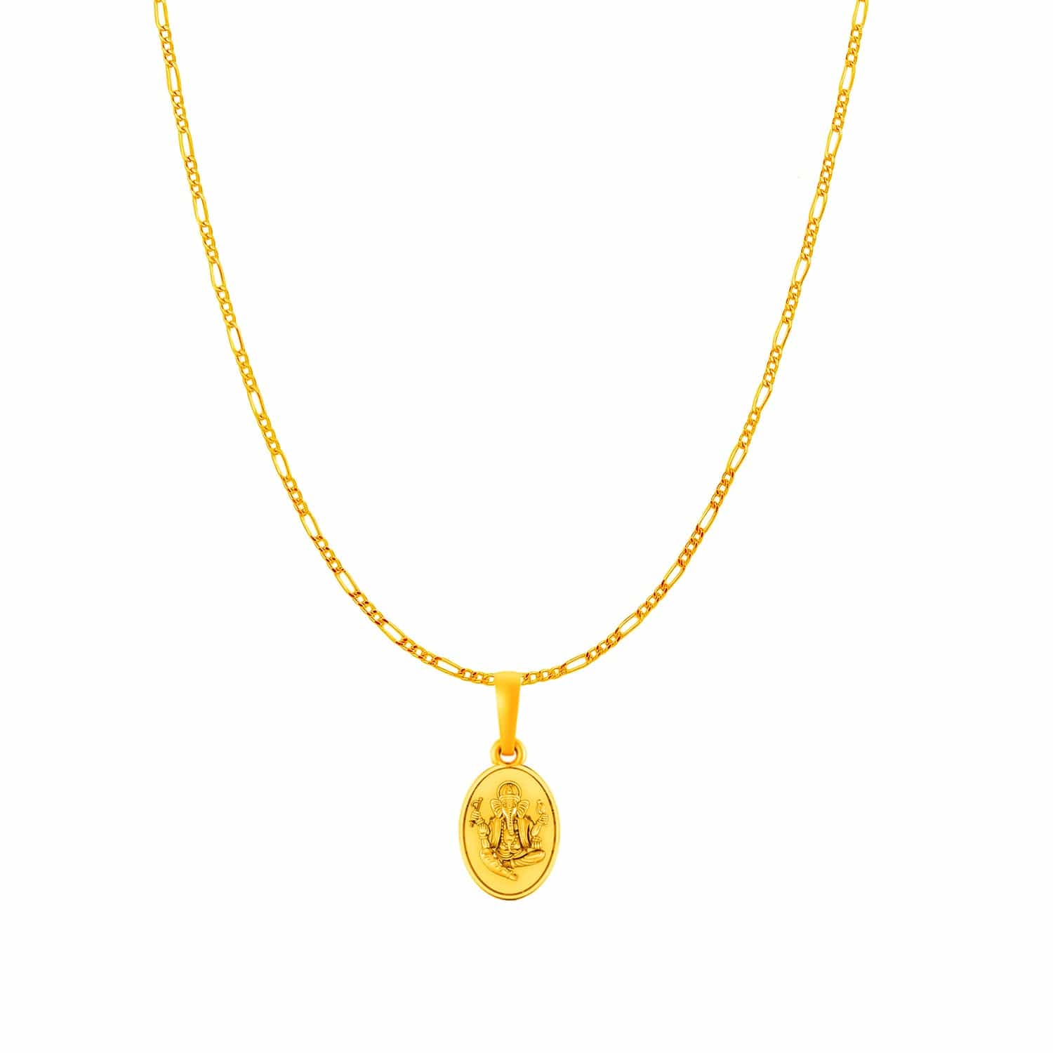 22KT Gold Plated Sterling Silver (92.5% purity) God Ganesha Chain Pend