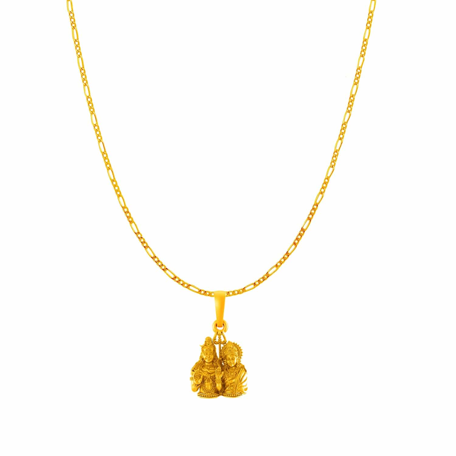 22KT Gold Plated Sterling Silver (92.5% purity) God Shiv Parvati chain